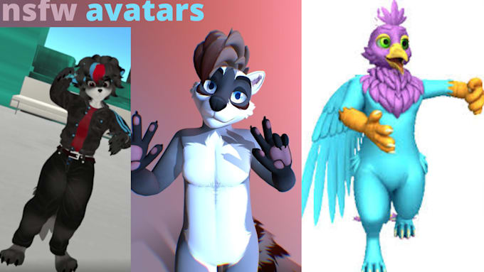 Make vrchat avatar vtuber avatar 3d furry vr chat nsfw sfw avatars ...