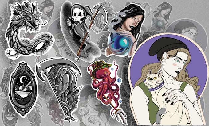 Create custom sticker design by Alessiamanarin | Fiverr