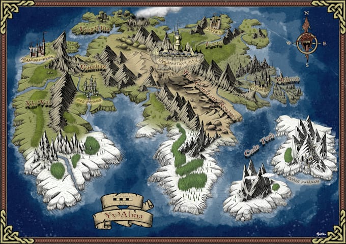 Create and draw a high quality fantasy map for you by Fantasyworlds ...