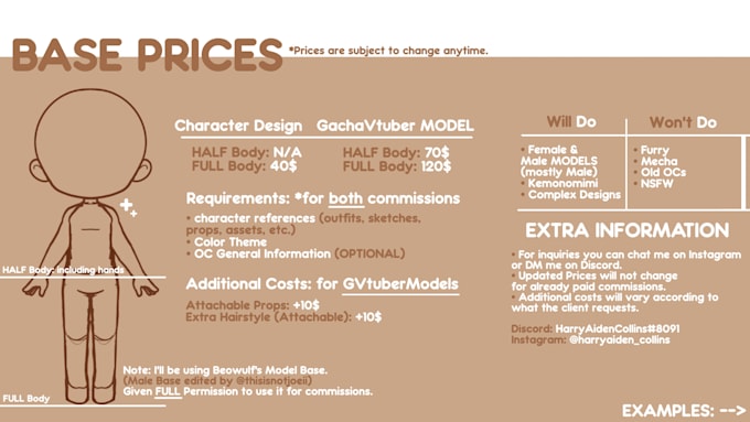 Do gacha art model and gacha vtuber model psd by Harryaiden_27 | Fiverr