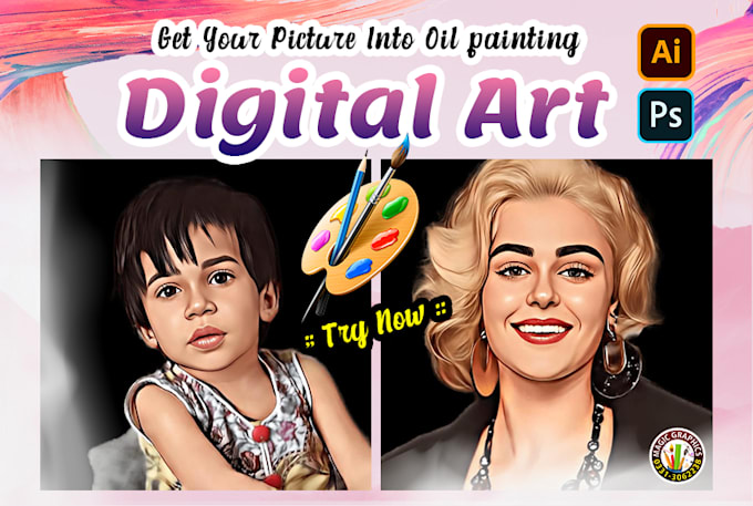 Convert your picture into digital art ,oil painting portrait by ...