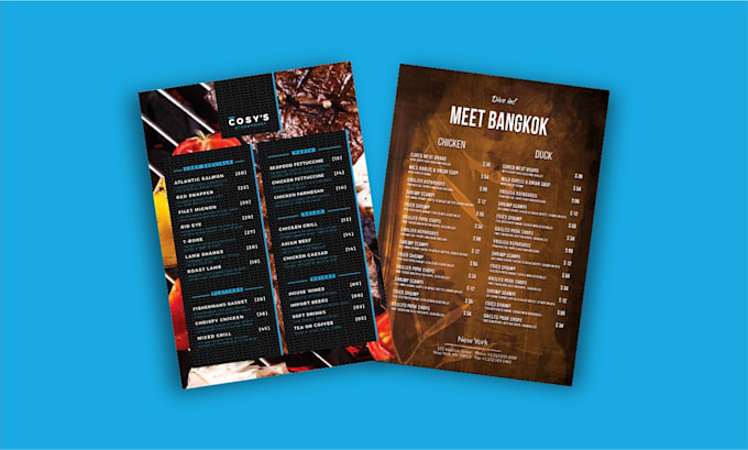 Do fun restaurant food menu design, menu card, menu board by ...