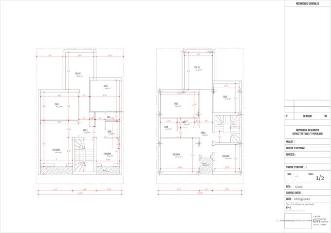 Draw architectural floor plan according to your needs by Bilalzghu | Fiverr