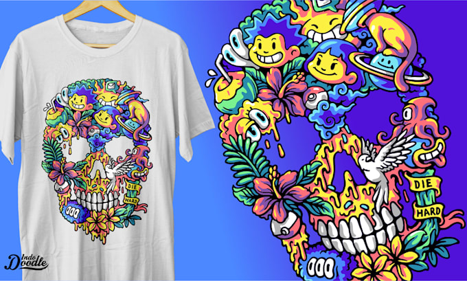 Create exclusive doodle art in my style for merchandise by Indodoodle ...