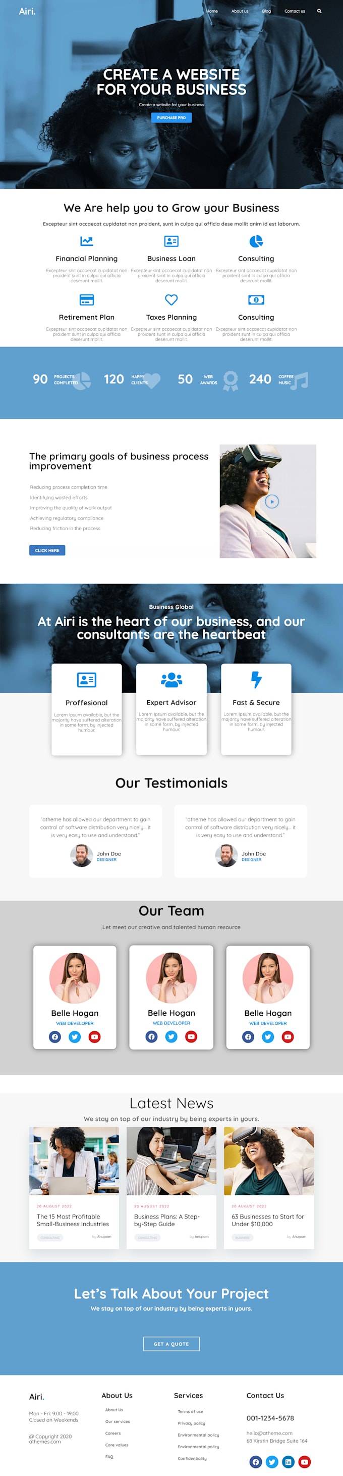 Create a full responsive wordpress website with elementor pro by ...
