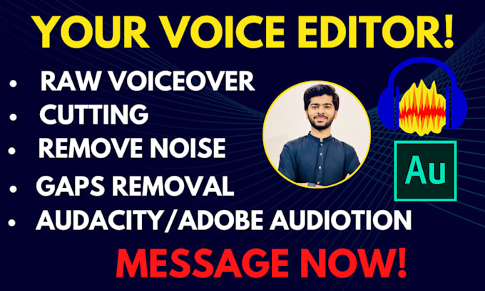 Edit your voiceovers using audacity and adobe audition by Khaqanawan150 ...