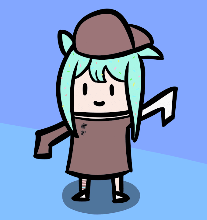 Draw original cute anime walfie chibi style character cheap by Kashimu ...