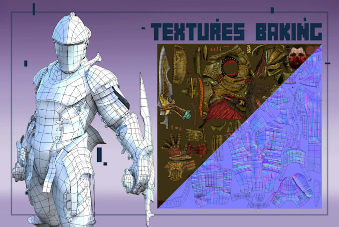 Quickly unwrap your 3d models and bake texture maps by Lance_tomatica | Fiverr