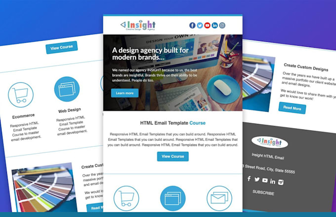 Design and build sendinblue email template by Ardilo | Fiverr