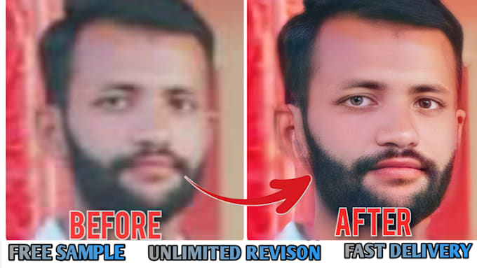 Fix blurry photo, sharpen, upscale, enhance low resolution photo to ...