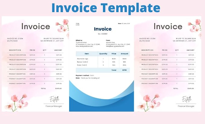 Design professional invoice template in 1 day by Andybest01 | Fiverr