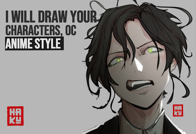 Draw your characters, oc anime style by Haku3541 | Fiverr