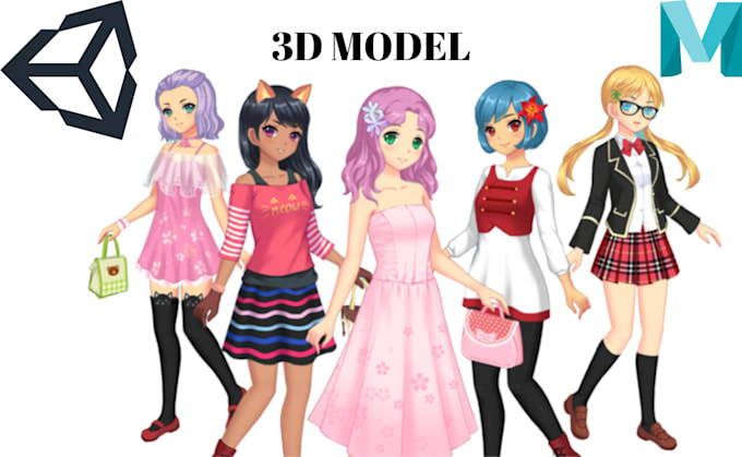 Create a custom avatar, chibi avatar, vrchat avatar, 3d model, rigging ...