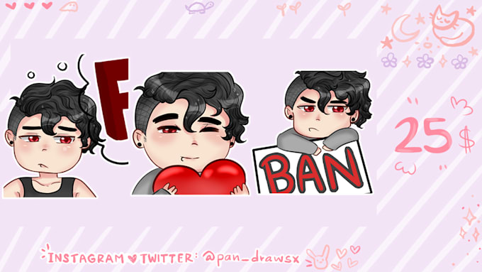 Do twicth emotes for you by Lala_pan | Fiverr