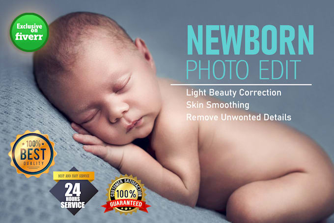 Edit baby photo and newborn photo look cute by Peacocographic | Fiverr