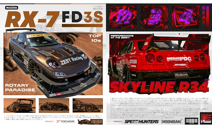 Design a professional jdm car magazine cover within 24 hours by ...