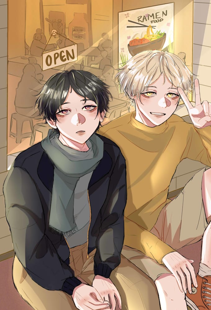 Draw anime character, oc, pfp or fanarts in my style by Kengoo | Fiverr