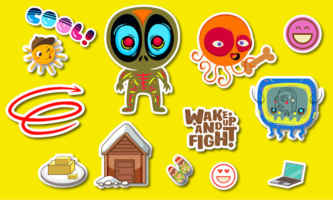 Create awesome sticker packs custom design for you by Asjgraphicart ...
