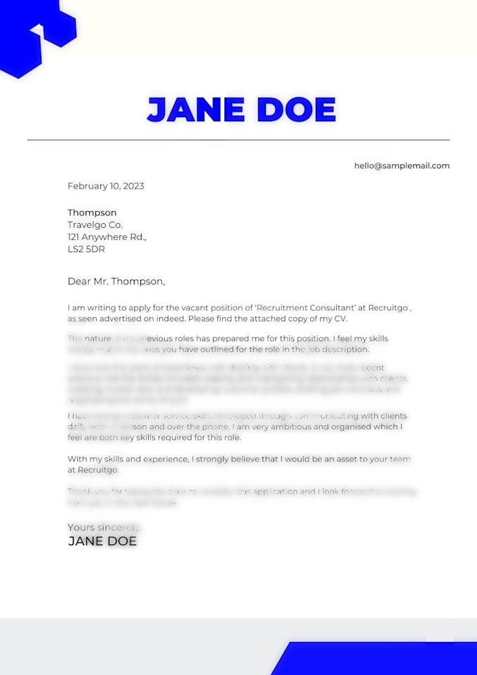 Create a winning cover letter by Benmath218 | Fiverr