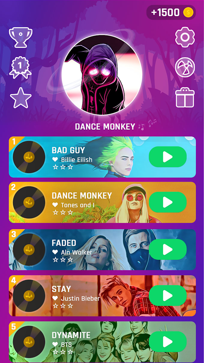 Design creative game art, modern game ui design for mobile by Graphic ...