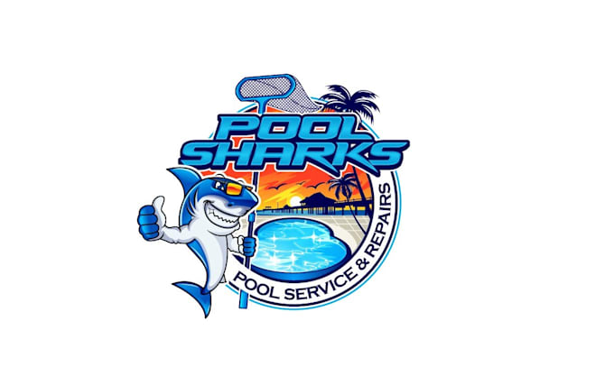 Make high quality pool and spa logo design with free vector file by ...