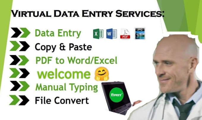 Do copy paste , data enter , pdf , typing by Yishulakra | Fiverr