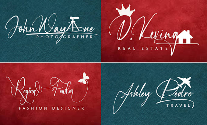 Create handwritten, signature, script , watercolor logo by Hinagd | Fiverr