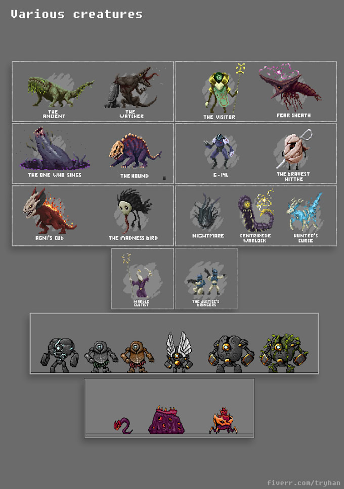 Do some pixel art by Tryhan | Fiverr