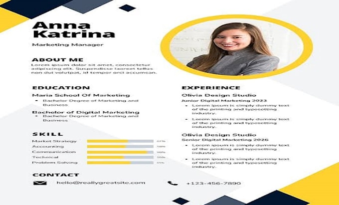Design a professional cv, resume poster in pdf or jpg format using ...