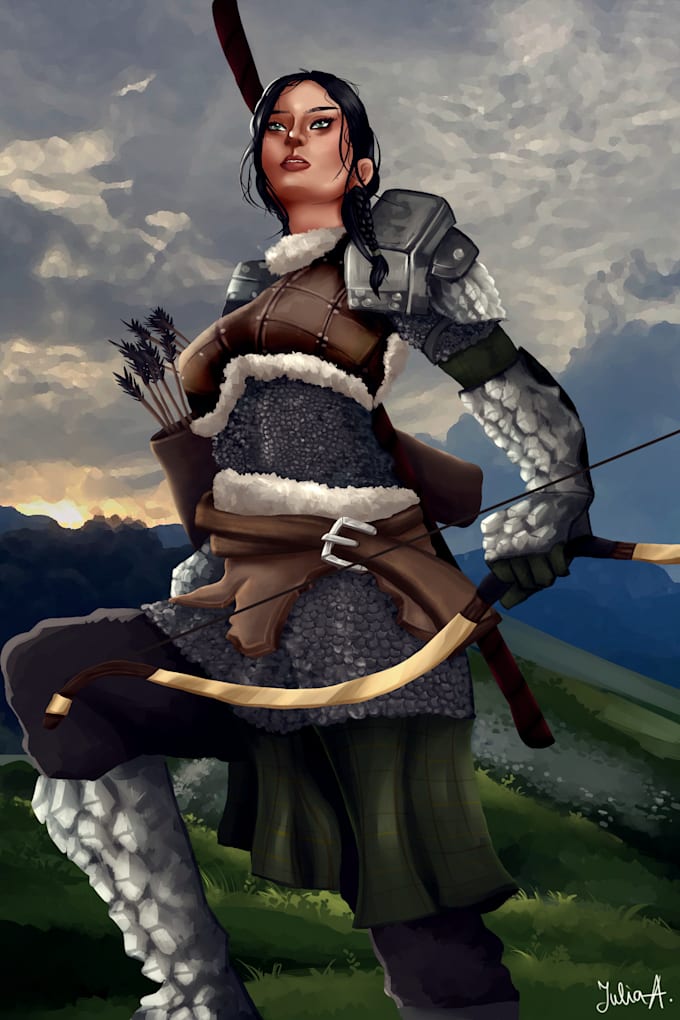 Paint your character in a semirealistic fantasy style by Sagittariah ...