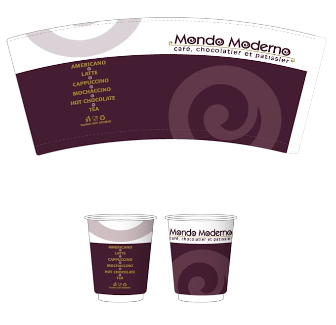 Do creative paper cups, paper bags, sandwich wrappers design by ...