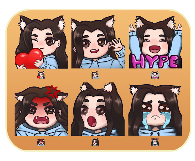Make animated emotes for you by Ayzis_ | Fiverr