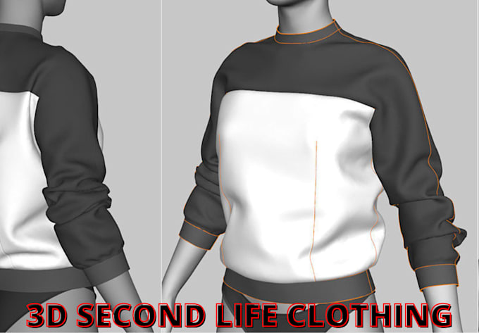 Rig your 3d second life model meshes, 3d second life clothing design 3d ...