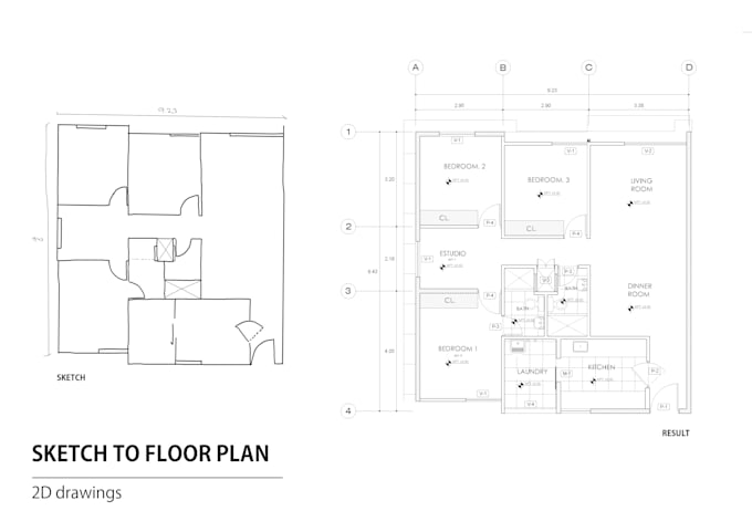 Do architectural 2d drawings from pdf or hand sketch by Archnicko | Fiverr