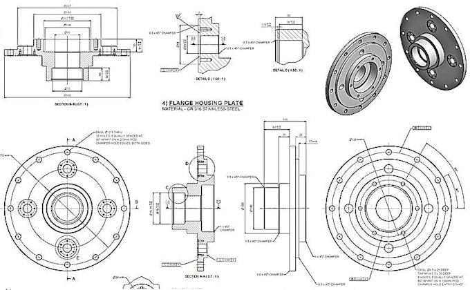 Make product design for manufacturing, 3d modeling, 2d drawing, and ...