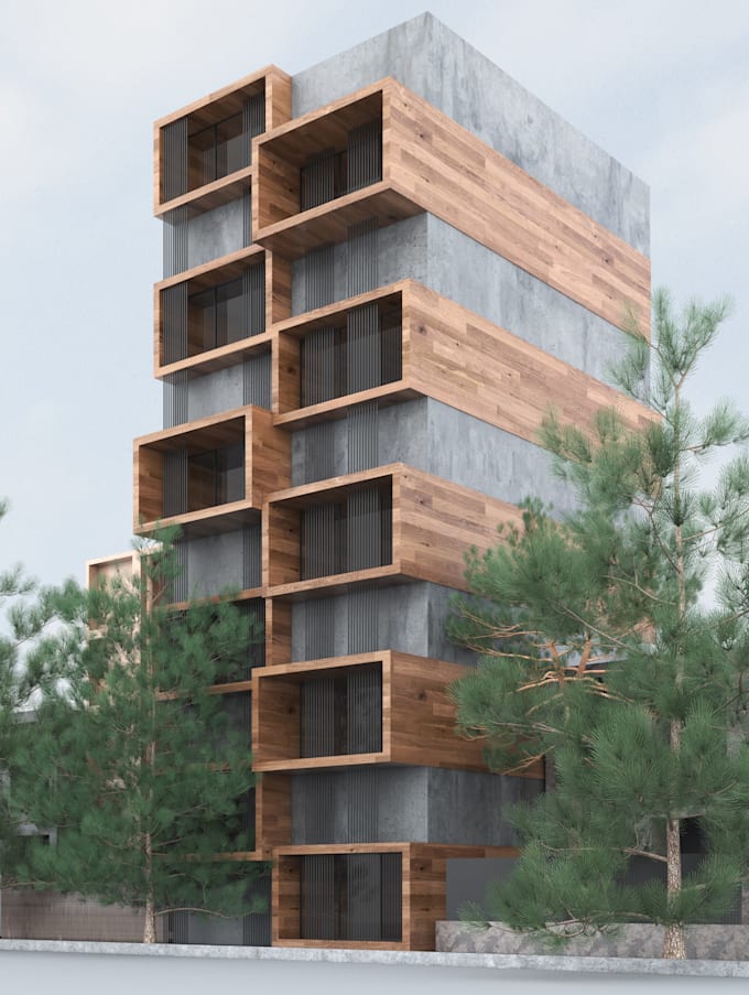 Model and render your exterior facade by Saba_noroozi | Fiverr