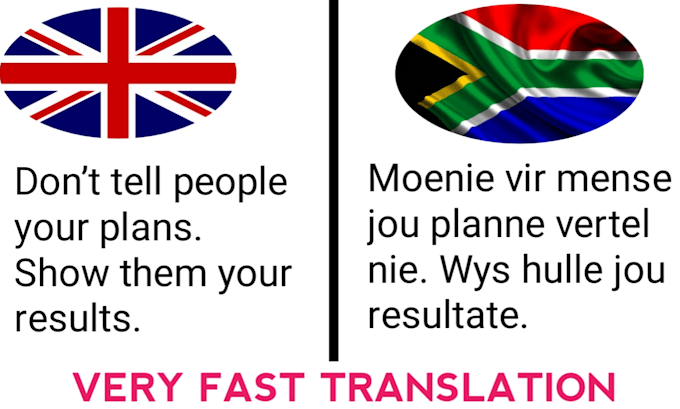 Translate english to afrikaans or afrikaans to english, by Designit45 ...