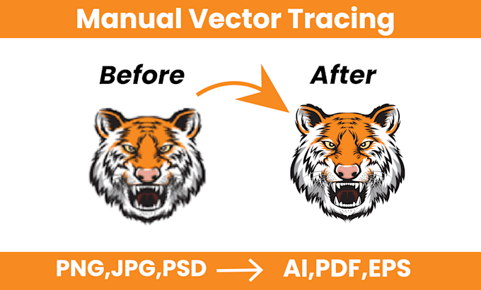 Manual vector tracing and raster image into vector by Rockyjutt661 | Fiverr