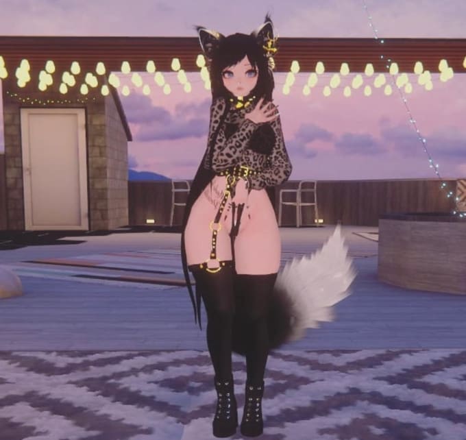 Custom Vrchat Vrc Avatar 3d Vr Chat Avatar Vr Character Furry