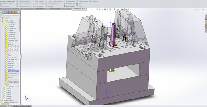 Do plastic injection mold design and press tool design in solidworks by ...
