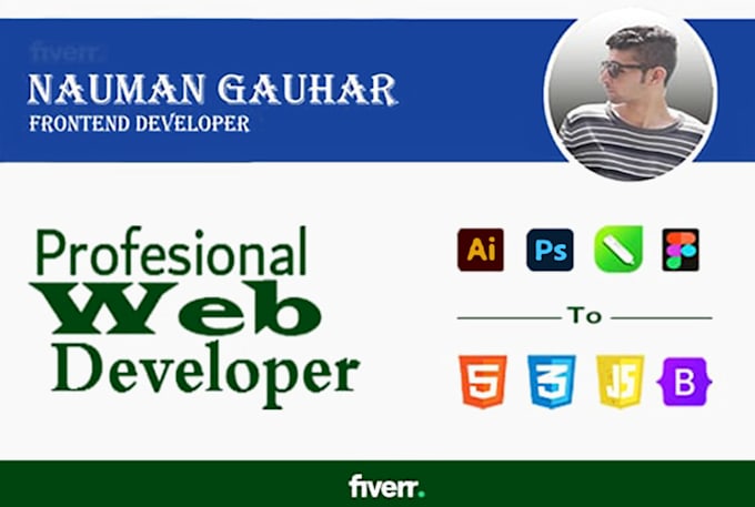 Be your professional frontend web developer and designer by Naumangauhar | Fiverr