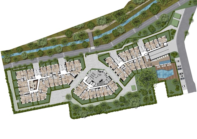 Render your floor plans into a fully textured image by Michel_saad | Fiverr