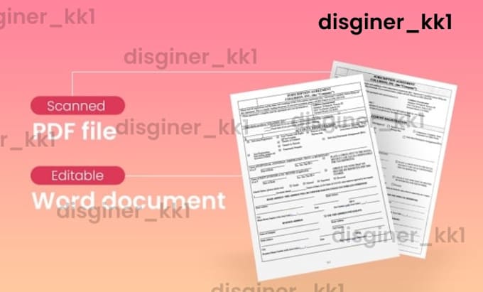 Formattting pdf to word, word to pdf, redesign ms word docs by Designer_kk1 | Fiverr