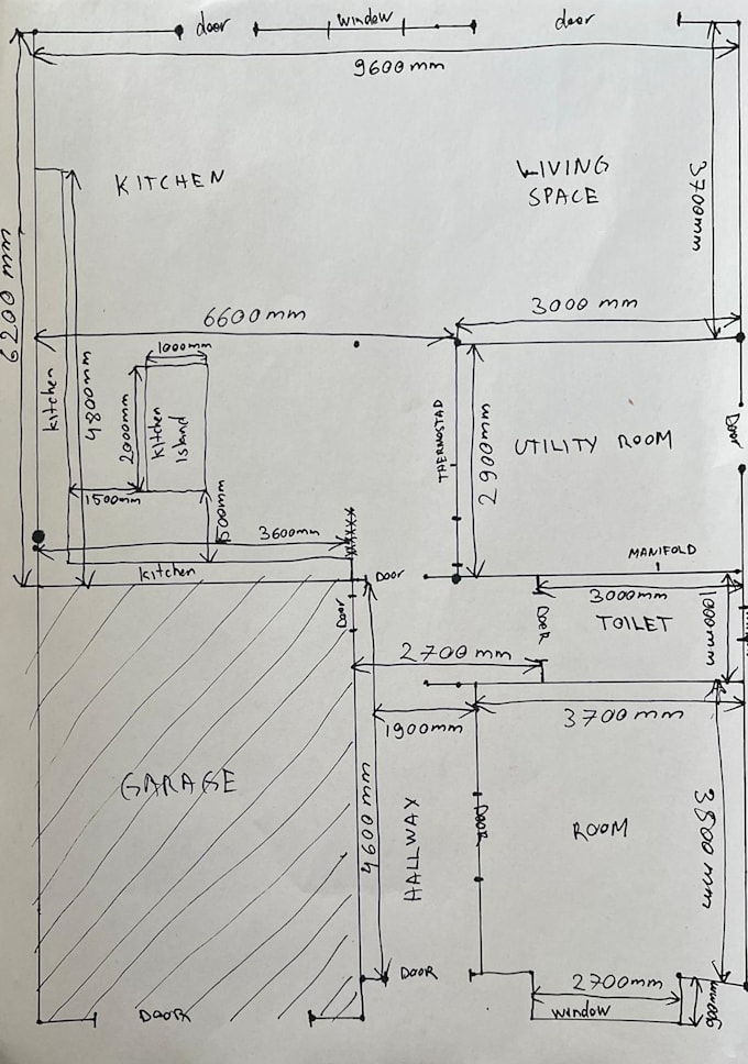 Do autocad 2d floor plans by Cenajs | Fiverr