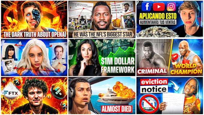 Stunning youtube thumbnails eye catching realistic designs by ...