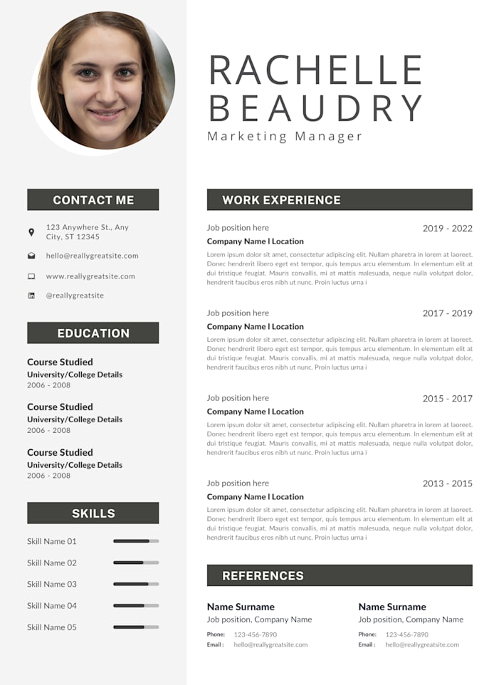 Design resume, rewrite and edit your cv by Shani9866 | Fiverr