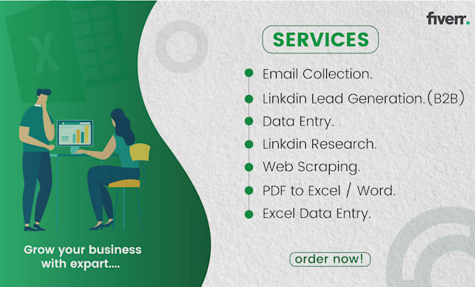 Do data entry email collection and verified lead generation for your business by Furkanul | Fiverr