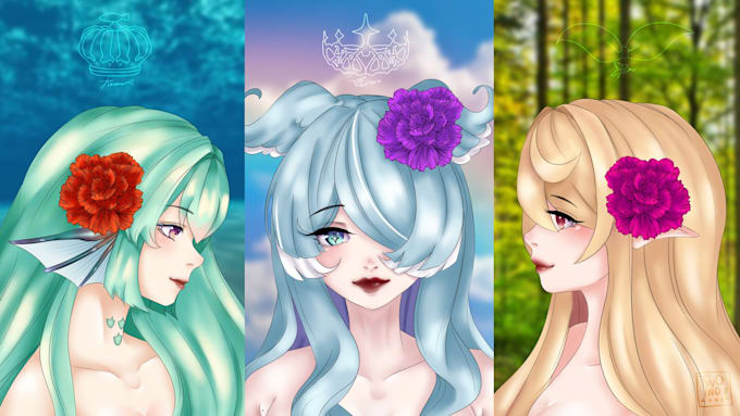 Draw digital art commission sfw, nsfw, anime, semirealistic by Rna_rney ...