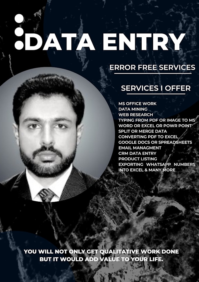 Be your data entry operator by Skalmani | Fiverr