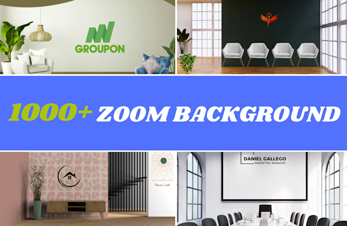 Create zoom virtual background with your logo by Sa_graphic07 | Fiverr